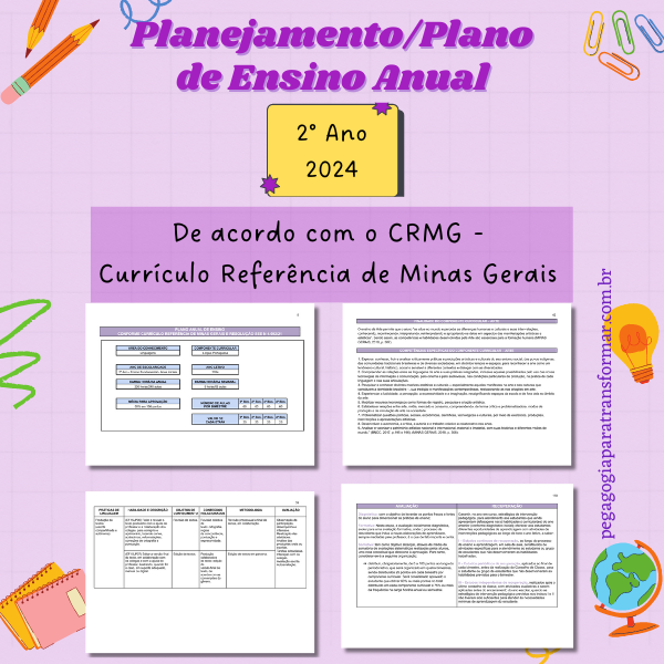 Planejamento/Plano de Ensino de acordo com o CRMG: Anos Iniciais